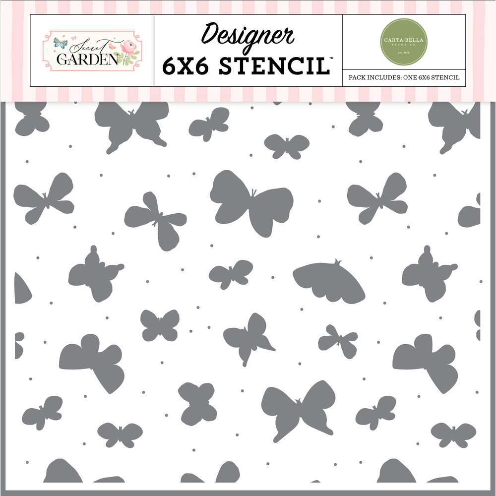 Secret Garden Stencil So Very Sweet Butterflies (CBGD421034 ...