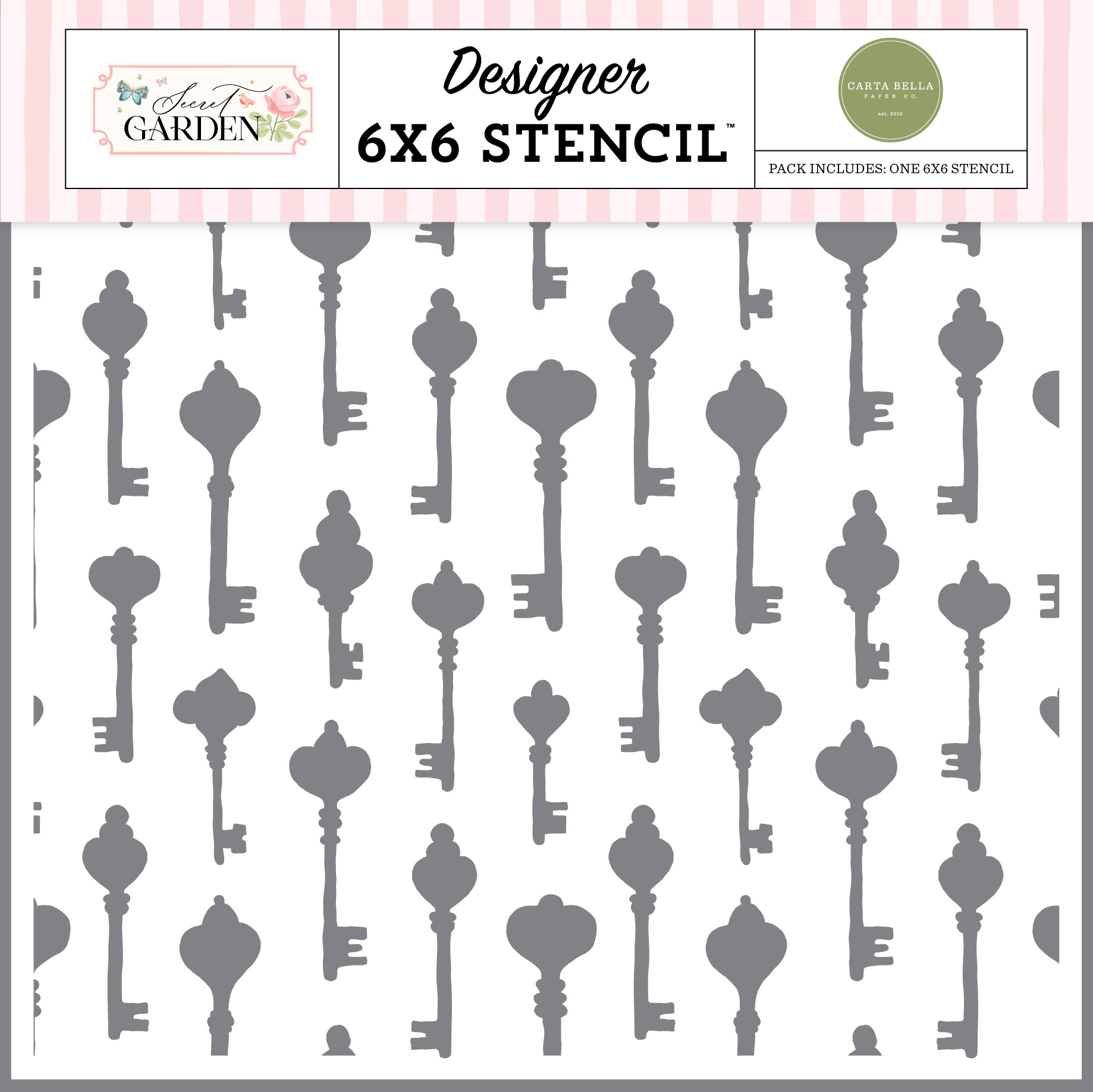Secret Garden Stencil Key To My Heart (CBGD421033) - Craftlines B.V.