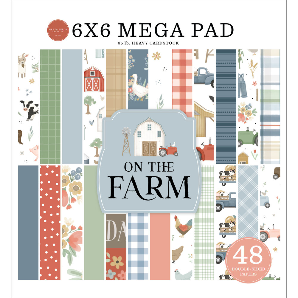 On The Farm 6x6 Inch Cardmakers Mega Pad (CBOTF422031) - Craftlines B.V.