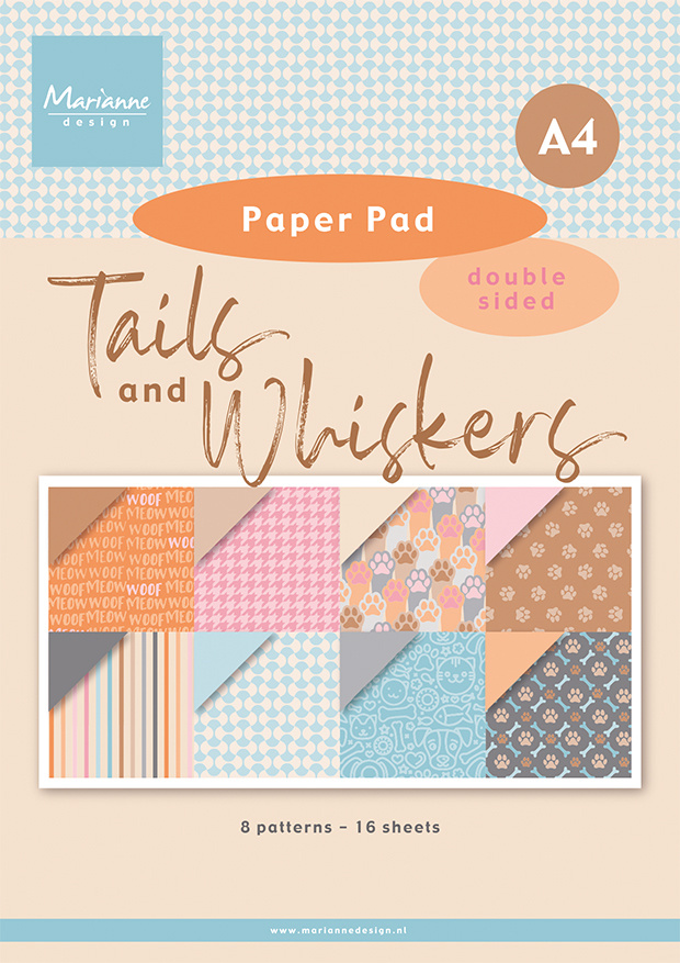 Paperpad A4 Tails & Whiskers (PK9202) - Craftlines B.V.
