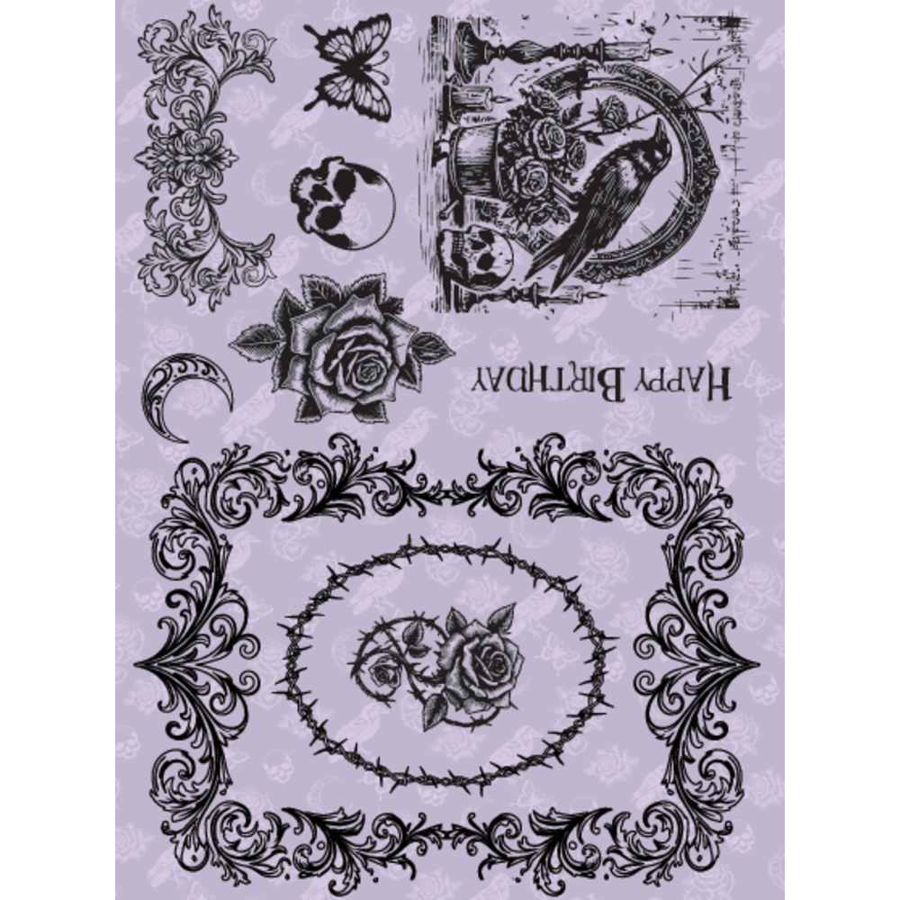 Gothic Romance Stamp Set Midnight Elegy (DB1082) - Craftlines B.V.