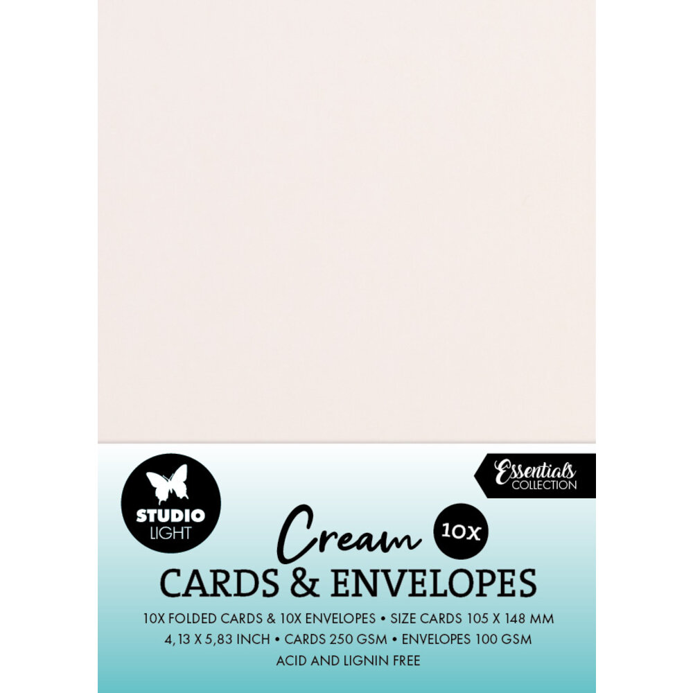 Cards & Envelopes A6 Cream (10/10pcs) (SL-CO-CE02) - Craftlines B.V.