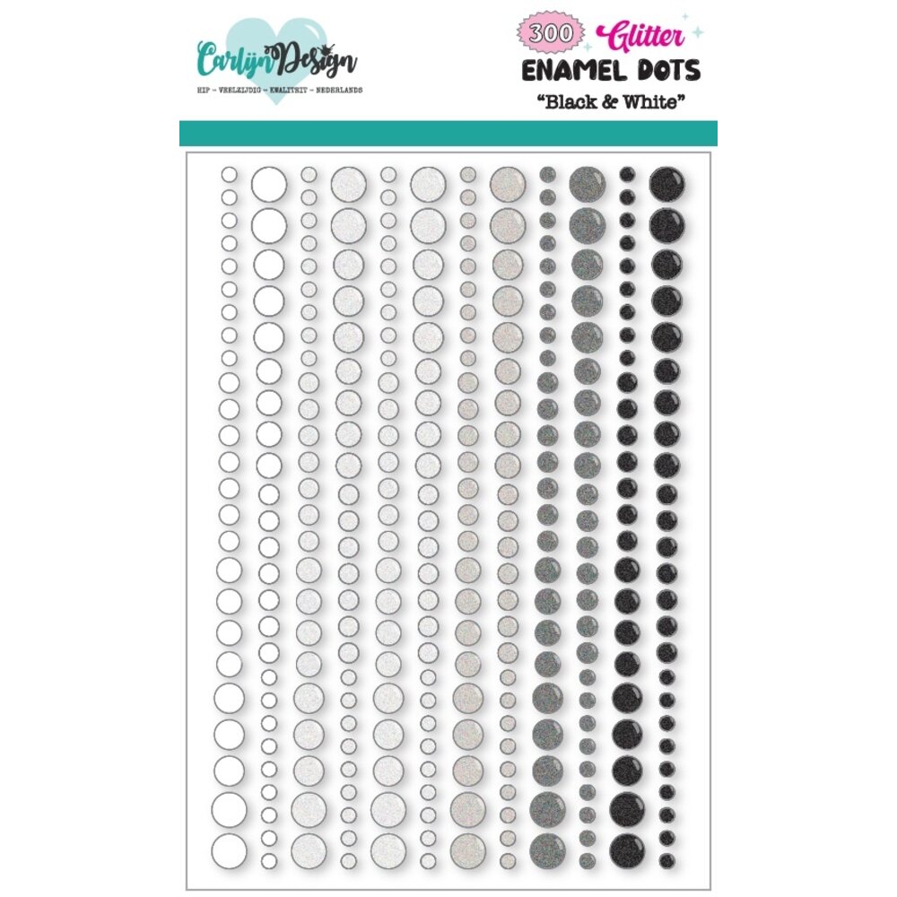 Glitter Enamel Dots Basics (CDED-0004) - Craftlines B.V.