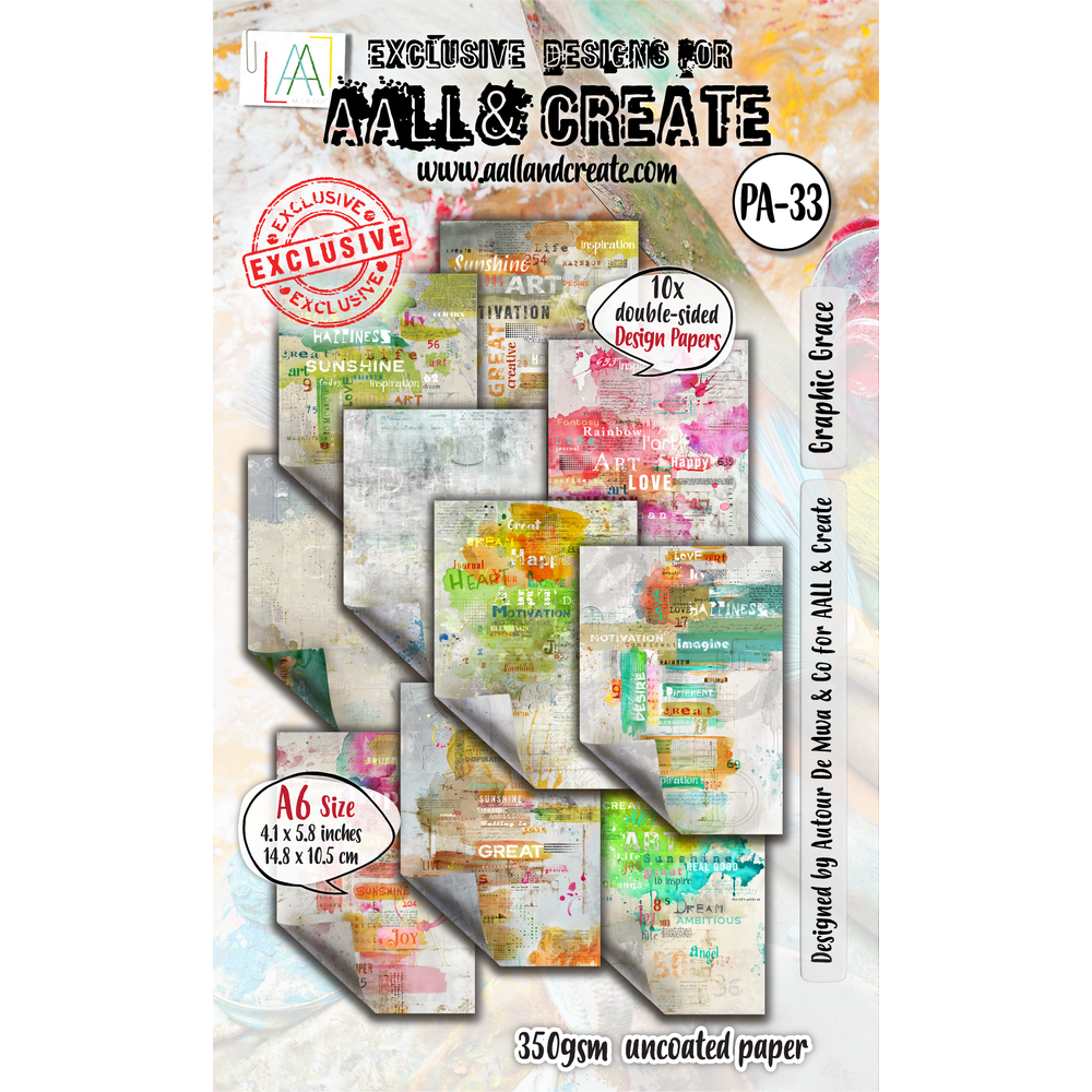 Artful Impressions A6 Design Paper Graphic Grace (AALL-PA-033) - Craftlines B.V.