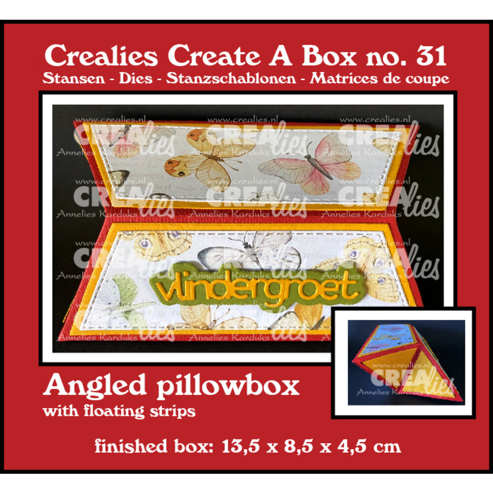 Create A Box Dies No. 31 Angled Pillowbox with Floating Strips (CCAB31 ...