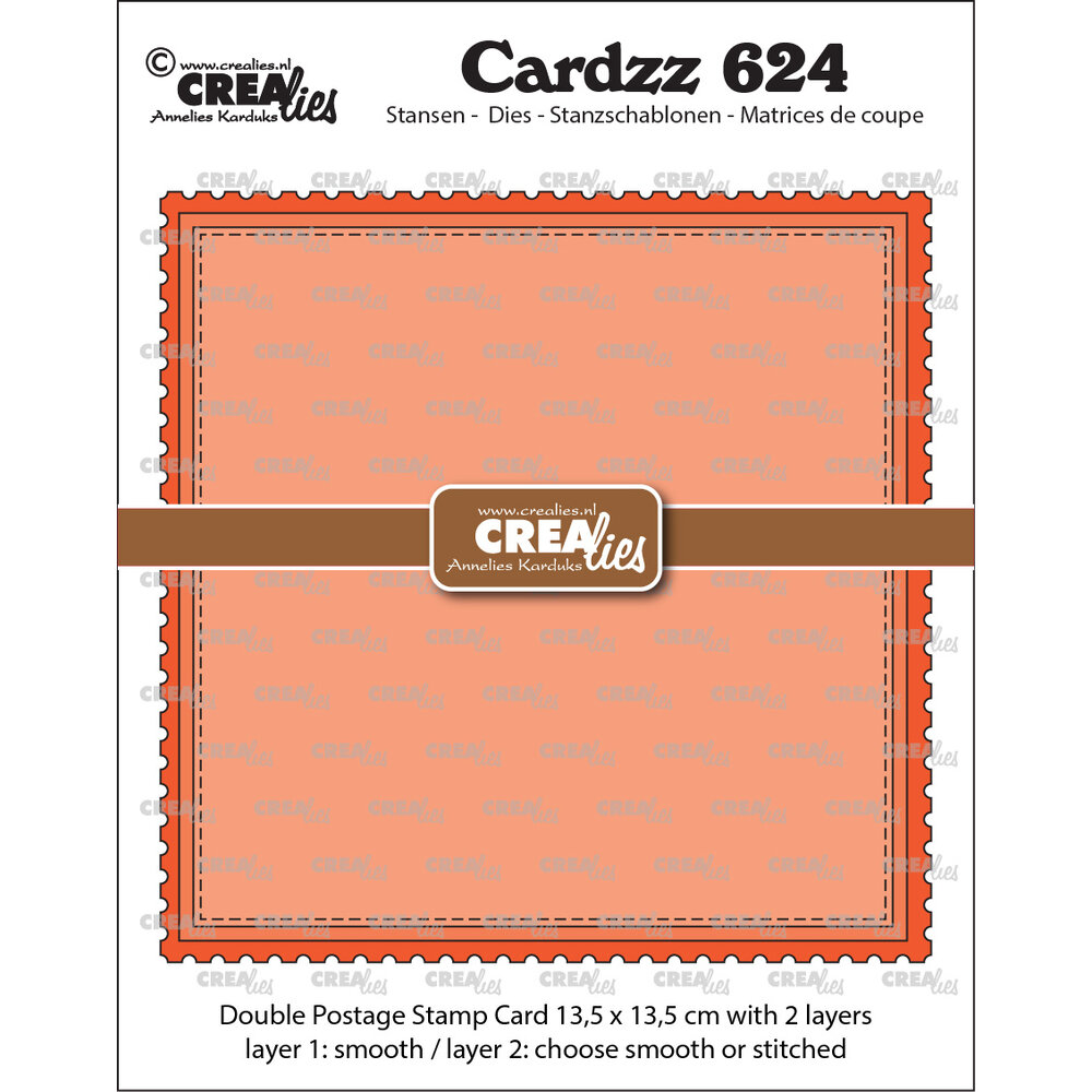 Cardzz Dies No. 624 Double Postage Stamp Card Square (CLCZ624 ...