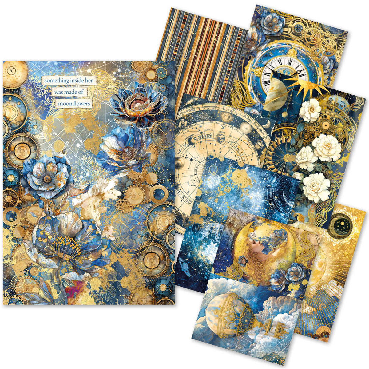 Celestial A5 Rice Paper Mixed (8pcs) (CBRS012) - Craftlines B.V.