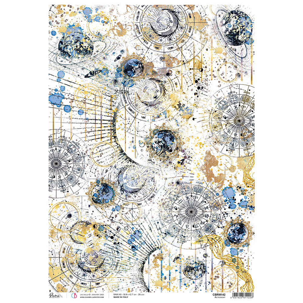 Celestial A3 Rice Paper Astronomy (3pcs) (CBRM142) - Craftlines B.V.