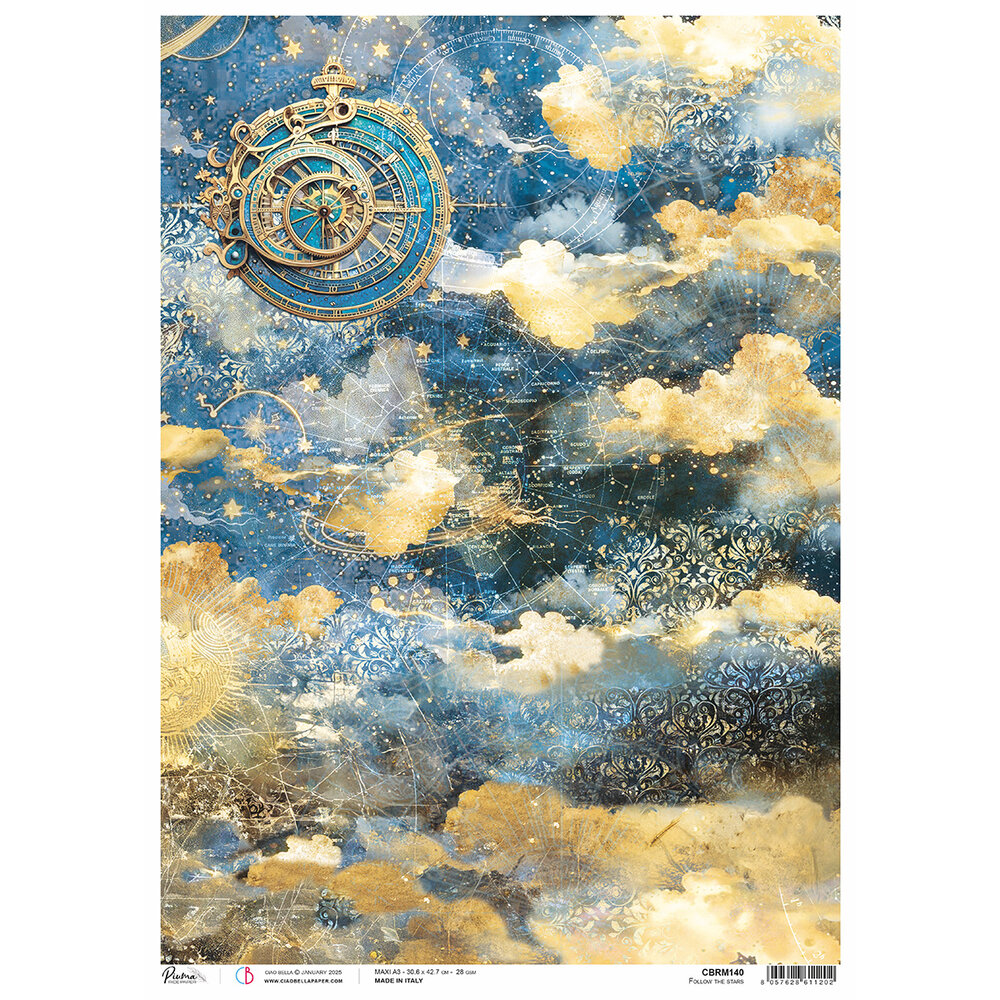 Celestial A3 Rice Paper Follow the Stars (3pcs) (CBRM140) - Craftlines B.V.