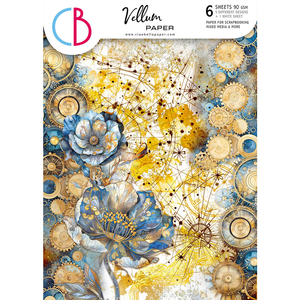 Celestial A4 Vellum Paper Patterns (6pcs) (CBV026) - Craftlines B.V.