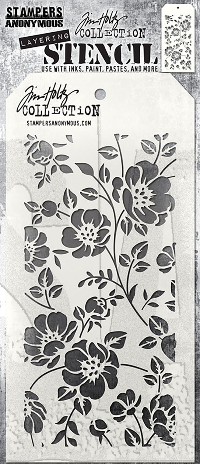 Floral Tim Holtz Layering Stencil (THS077) - Craftlines B.V.