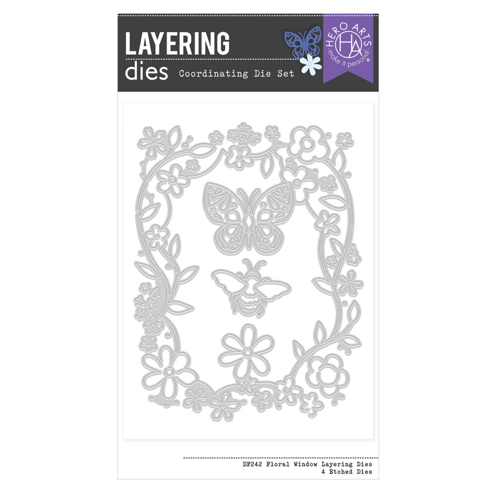 Floral Window Layering Dies (DF242) - Craftlines B.V.