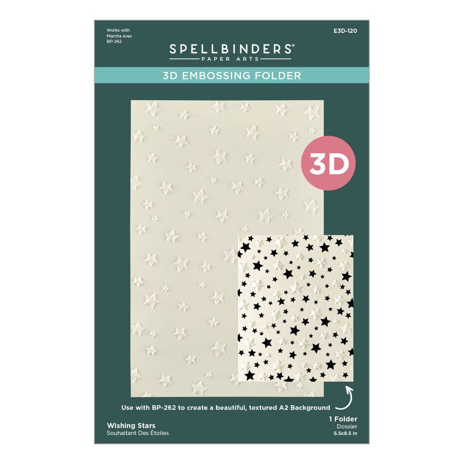 Wishing Stars 3D Embossing Folder (E3D-120) - Craftlines B.V.