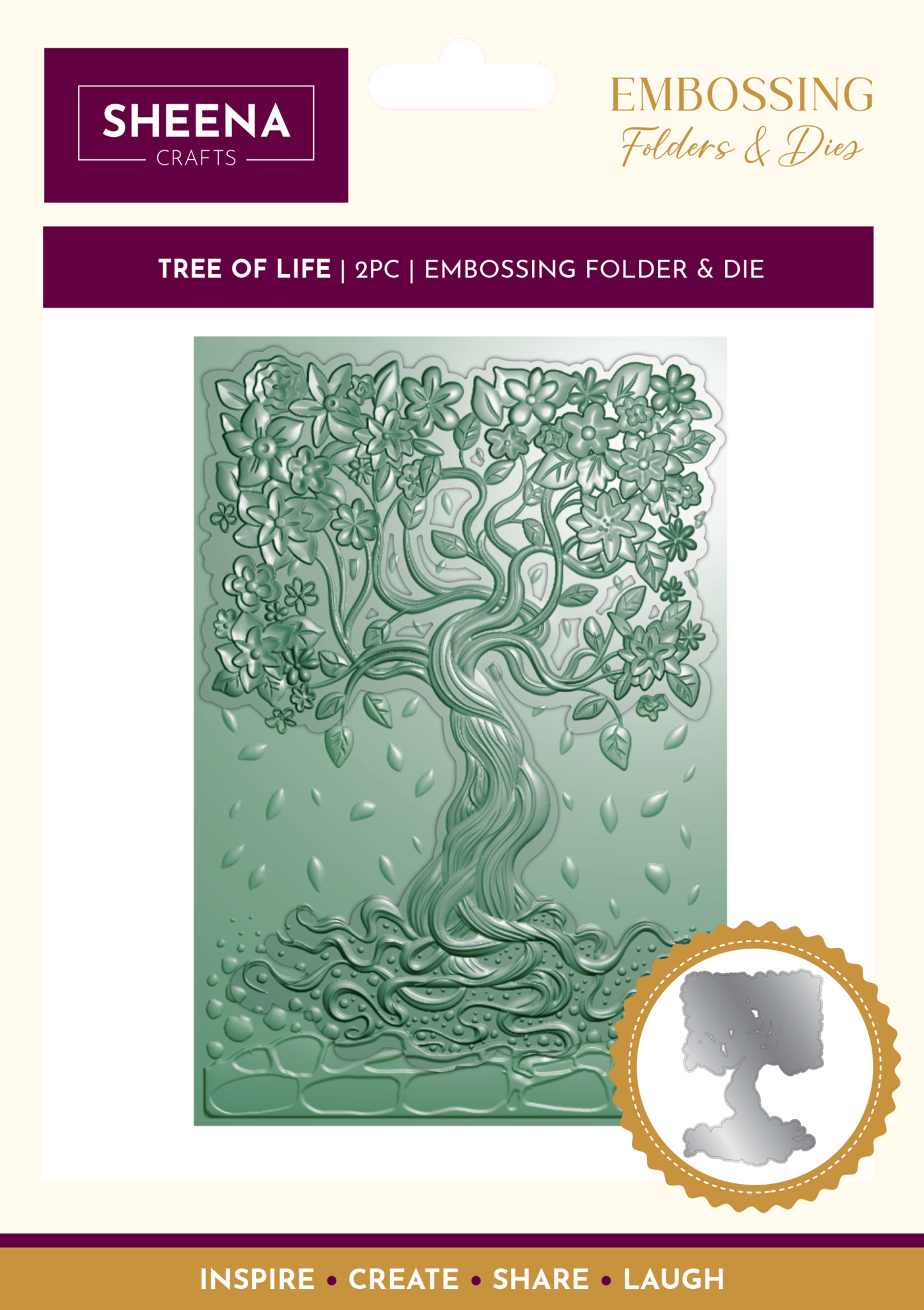 3D Embossing Folder & Metal Die - Tree of Life (SD-3DEF4-MD-TREE ...