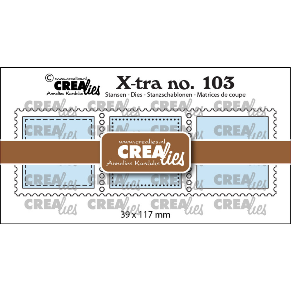 X-tra Dies No. 103 3 Postage Stamps Square in a Row (CLXtra103 ...