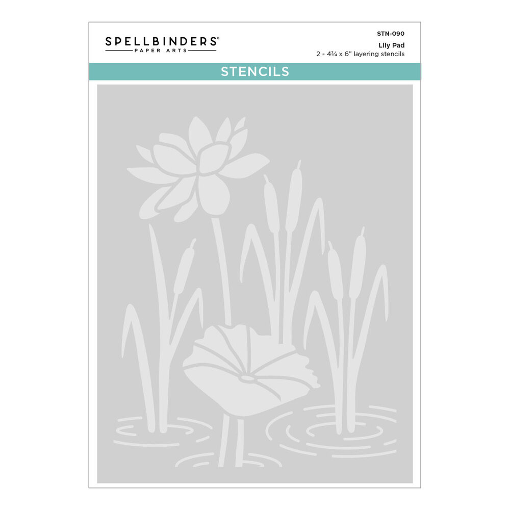 Lily Pad Stencil (STN-090 ) - Craftlines B.V.