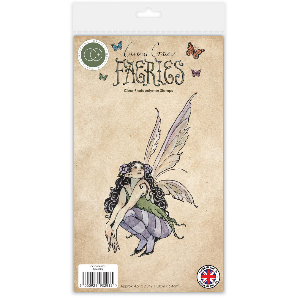 Fairies A6 Clear Photopolymer Stamps Crouching (CCLGSTMP002 ...