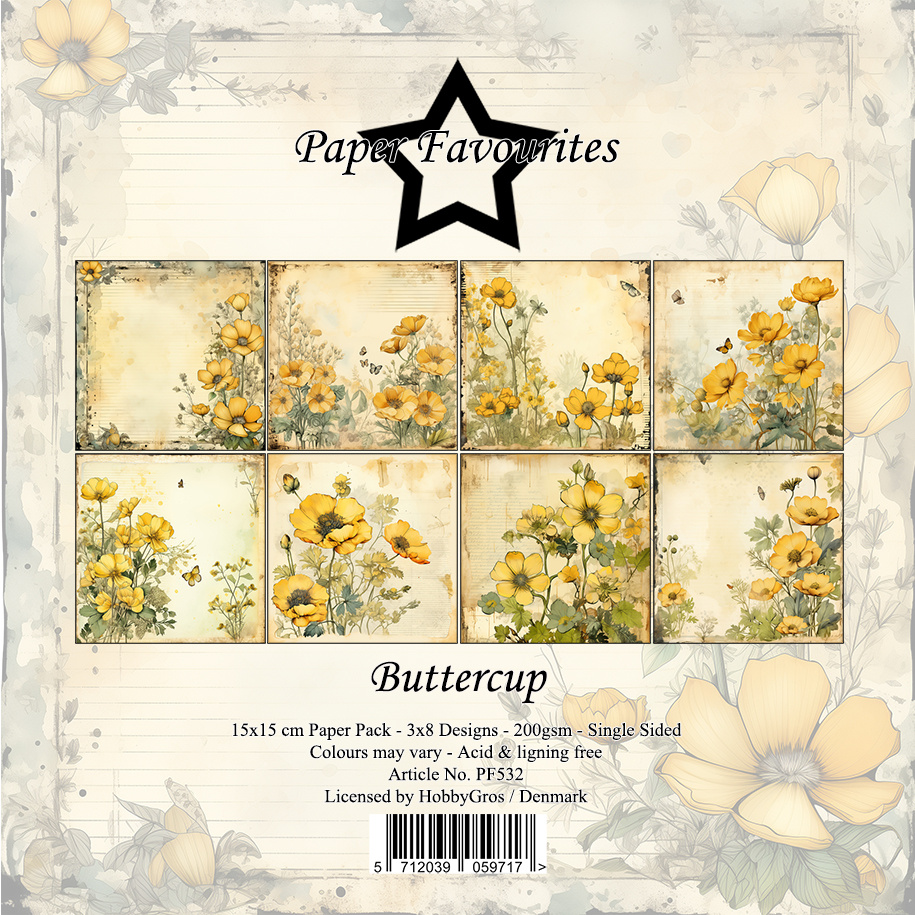 Buttercup 6x6 Inch Paper Pad (PF532) - Craftlines B.V.