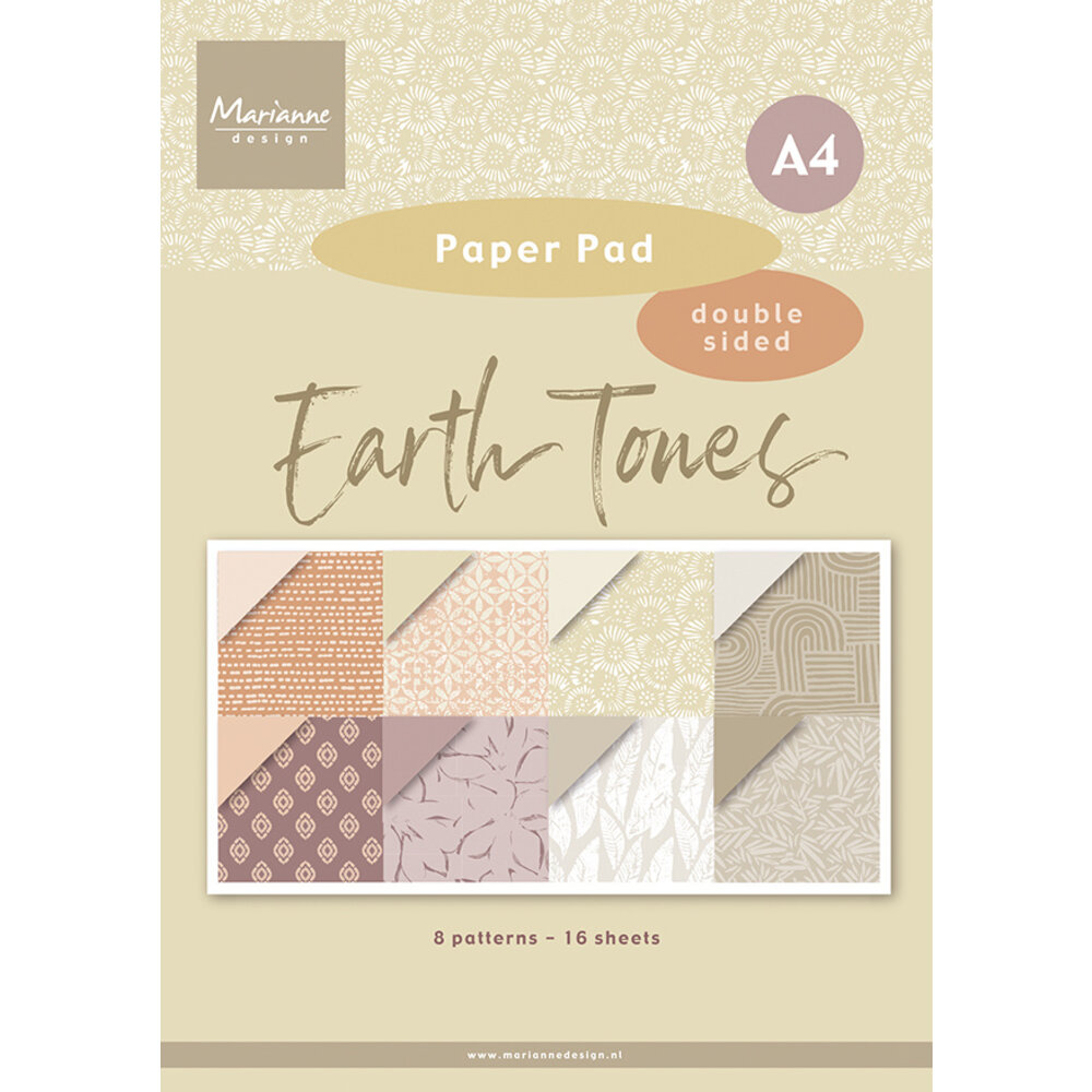 Earth Tones A4 Paper Pad (PK9204) - Craftlines B.V.
