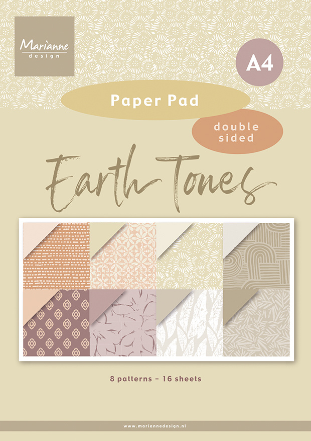 Earth Tones A4 Paper Pad (PK9204) - Craftlines B.V.