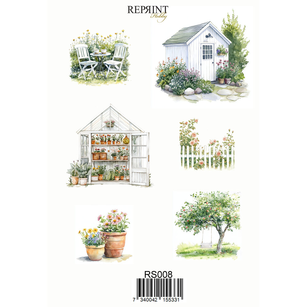 Garden 10x20cm Stickers (RS008) - Craftlines B.V.