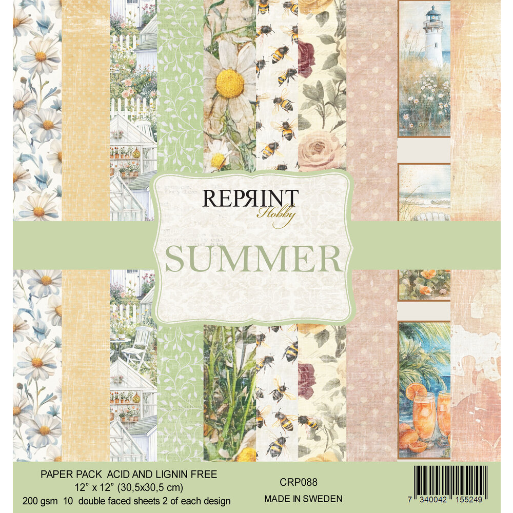 Summer 12x12 Inch Paper Pack (CRP088) - Craftlines B.V.