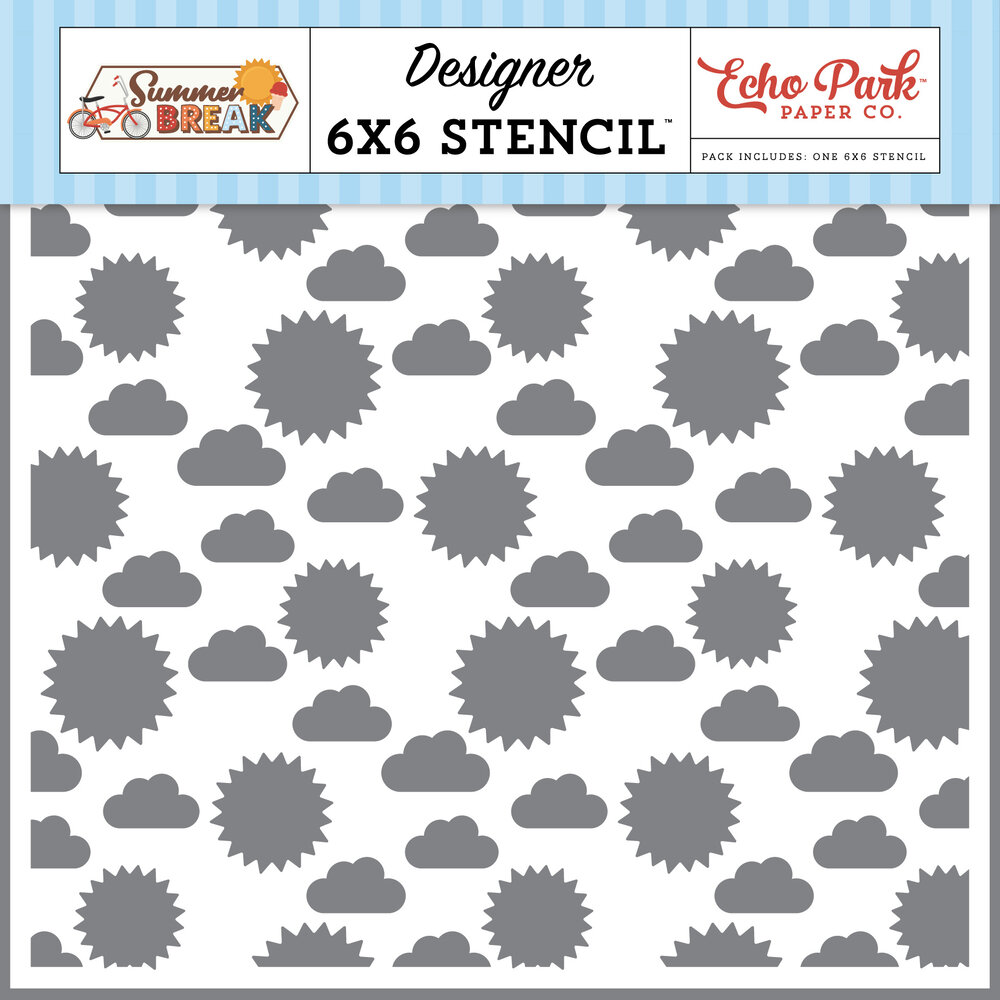 Summer Break Stencil Beat The Heat Suns (SBR426034) - Craftlines B.V.