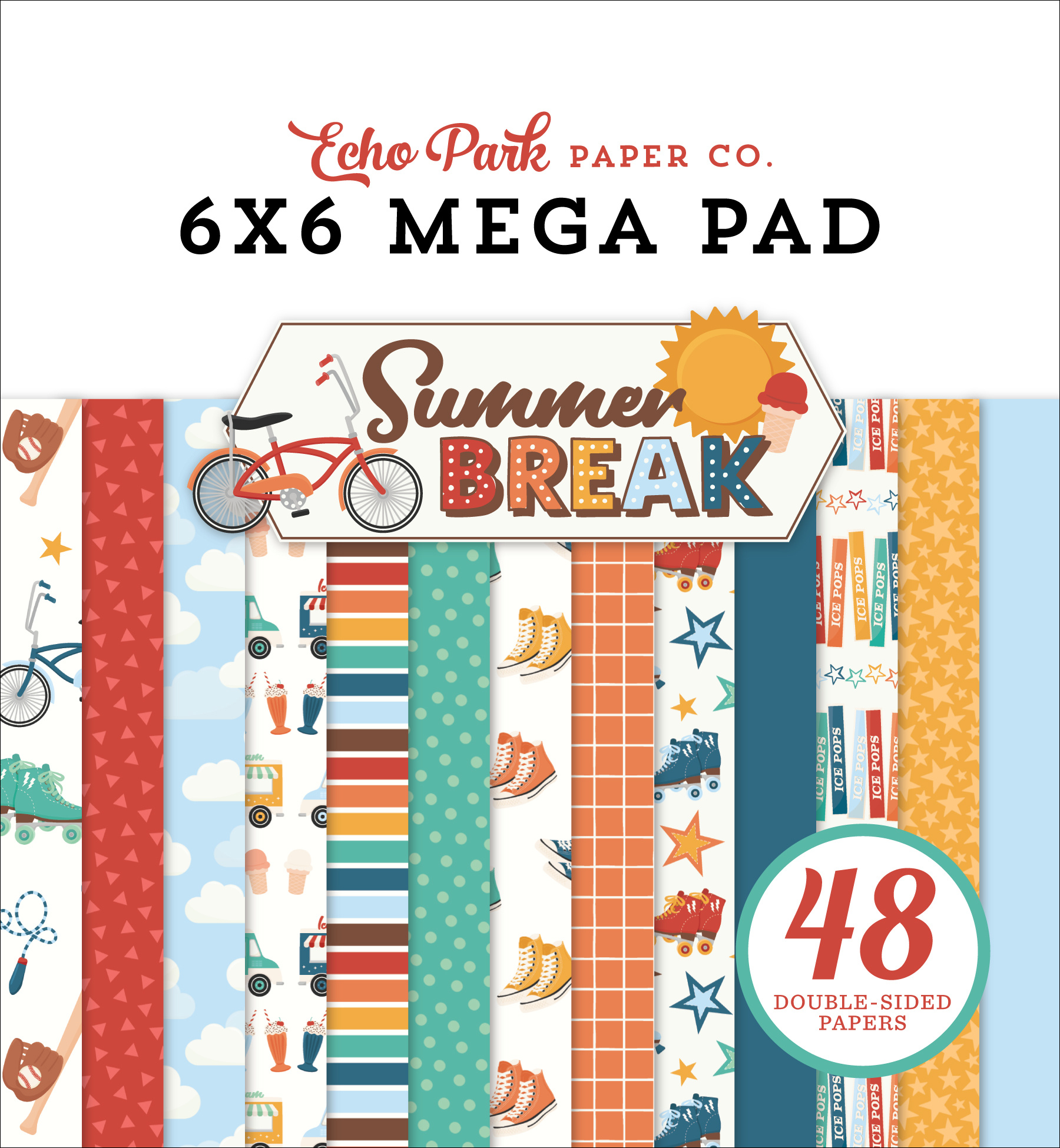 Summer Break 6x6 Inch Cardmakers Mega Pad (SBR426031) - Craftlines B.V.