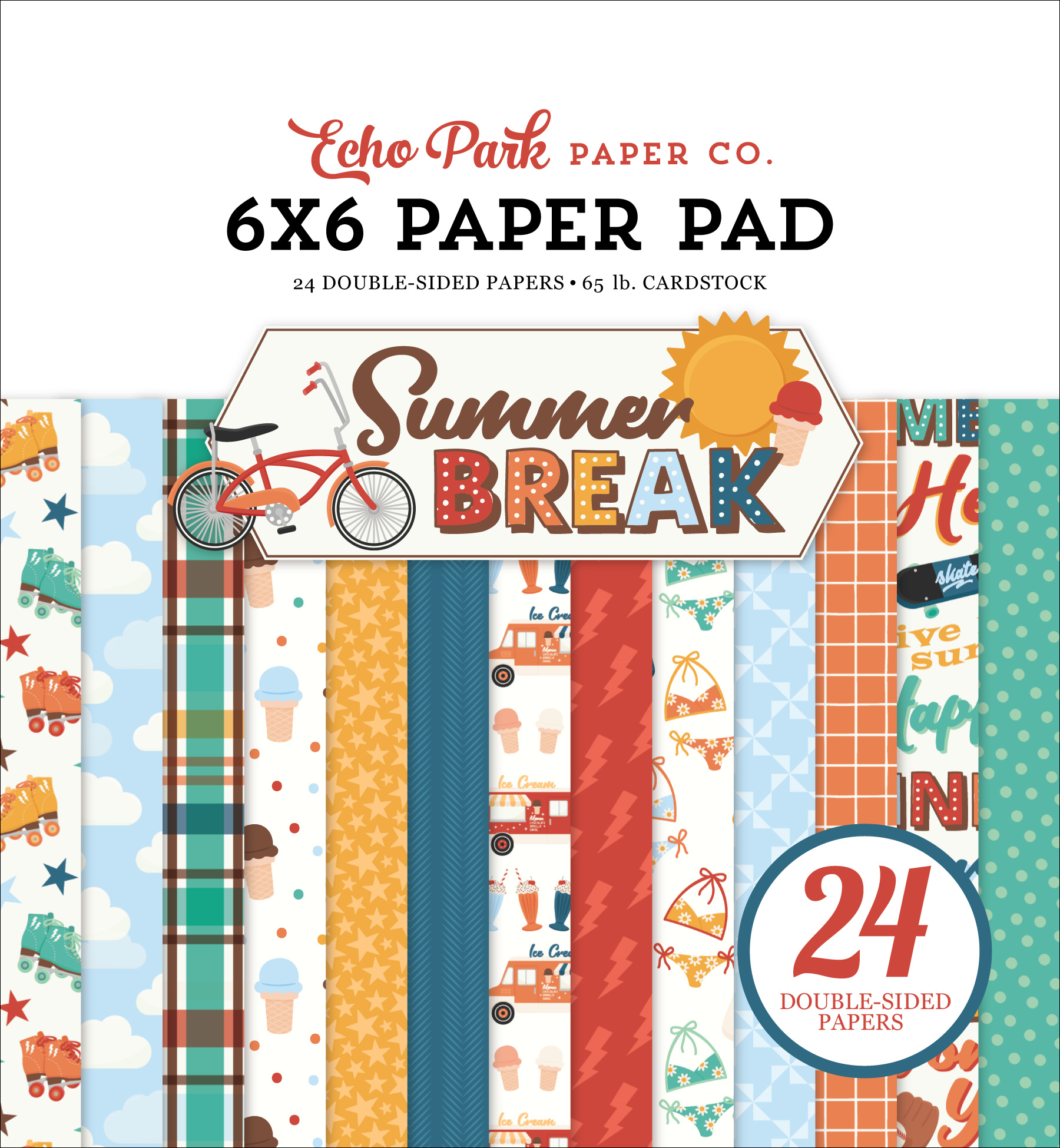 Summer Break 6x6 Inch Paper Pad (SBR426023) - Craftlines B.V.