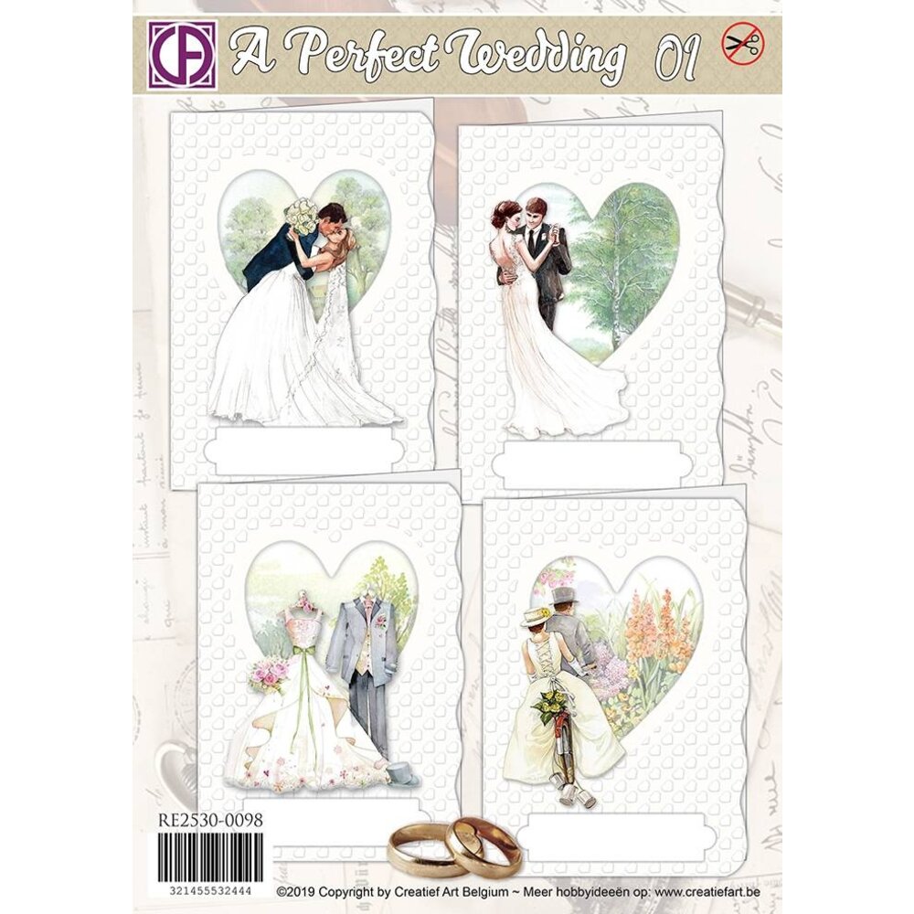 A Perfect Wedding 01 Card Kit (RE2530-0098) - Craftlines B.V.