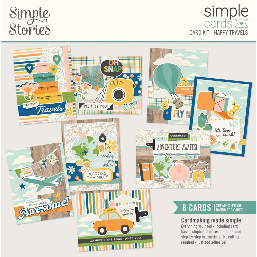 Happy Travels Simple Cards Kit (24427) - Craftlines B.V.
