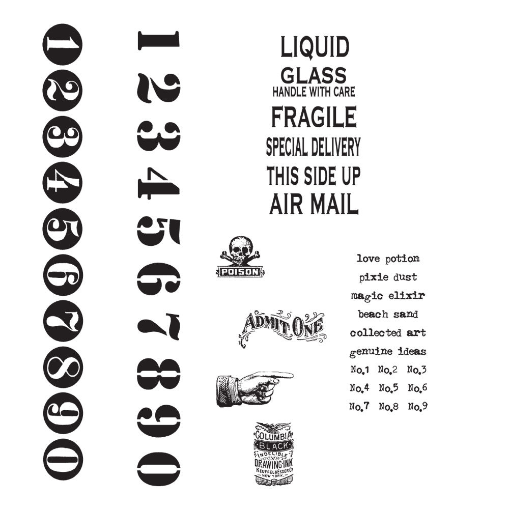 Little Labels Tim Holtz Cling Stamps (CMS120) - Craftlines B.V.