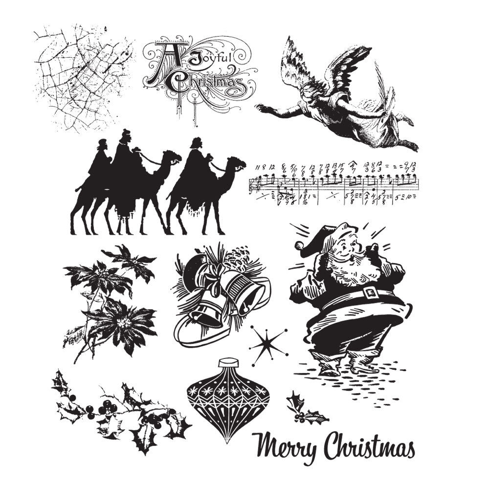 Mini Holidays 4 Tim Holtz Cling Stamps (CMS142) - Craftlines B.V.