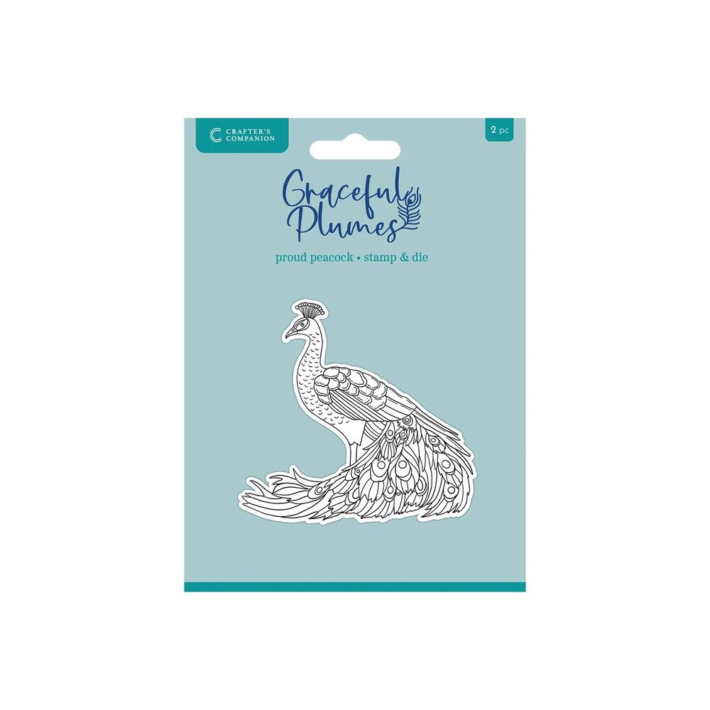 Graceful Plumes Stamp & Die Proud Peacock (GP-STD-PRPE) - Craftlines B.V.