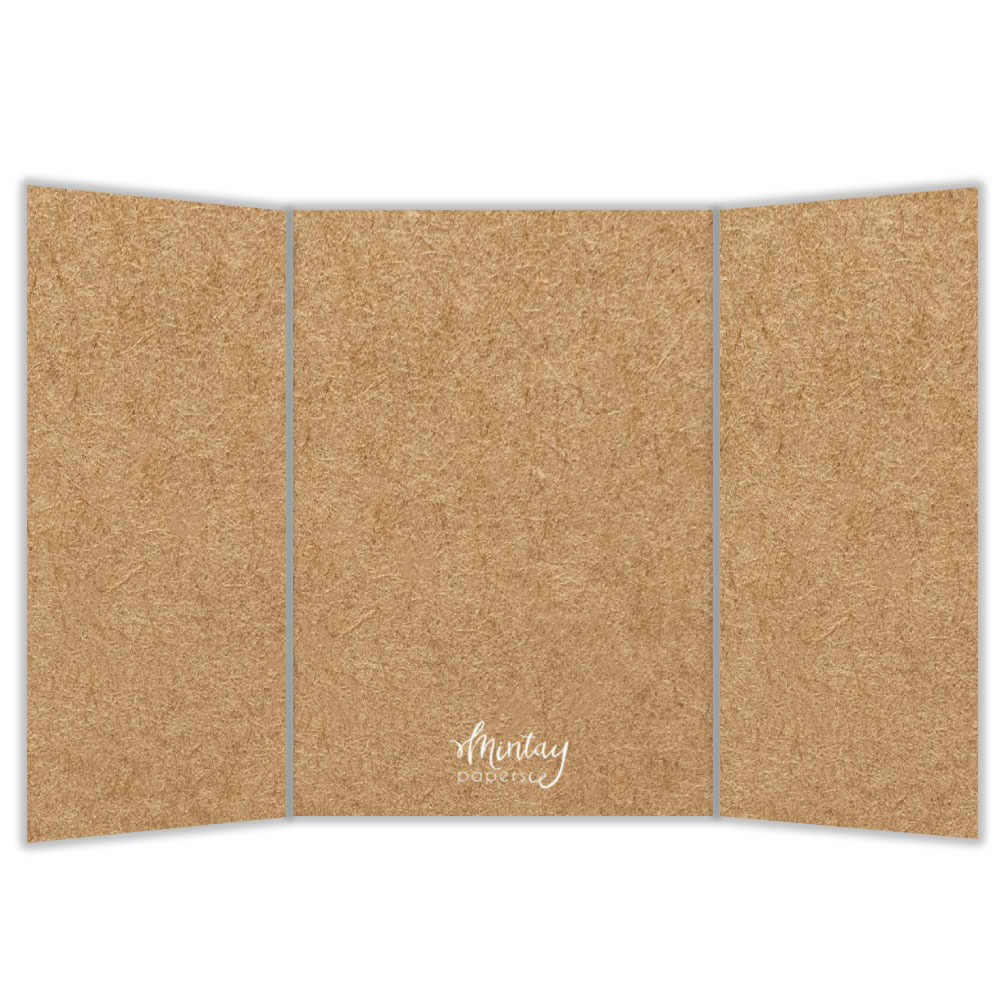 Basic Trifold Card Base Kraft (5pcs) (MT-BASIC-C36) - Craftlines B.V.