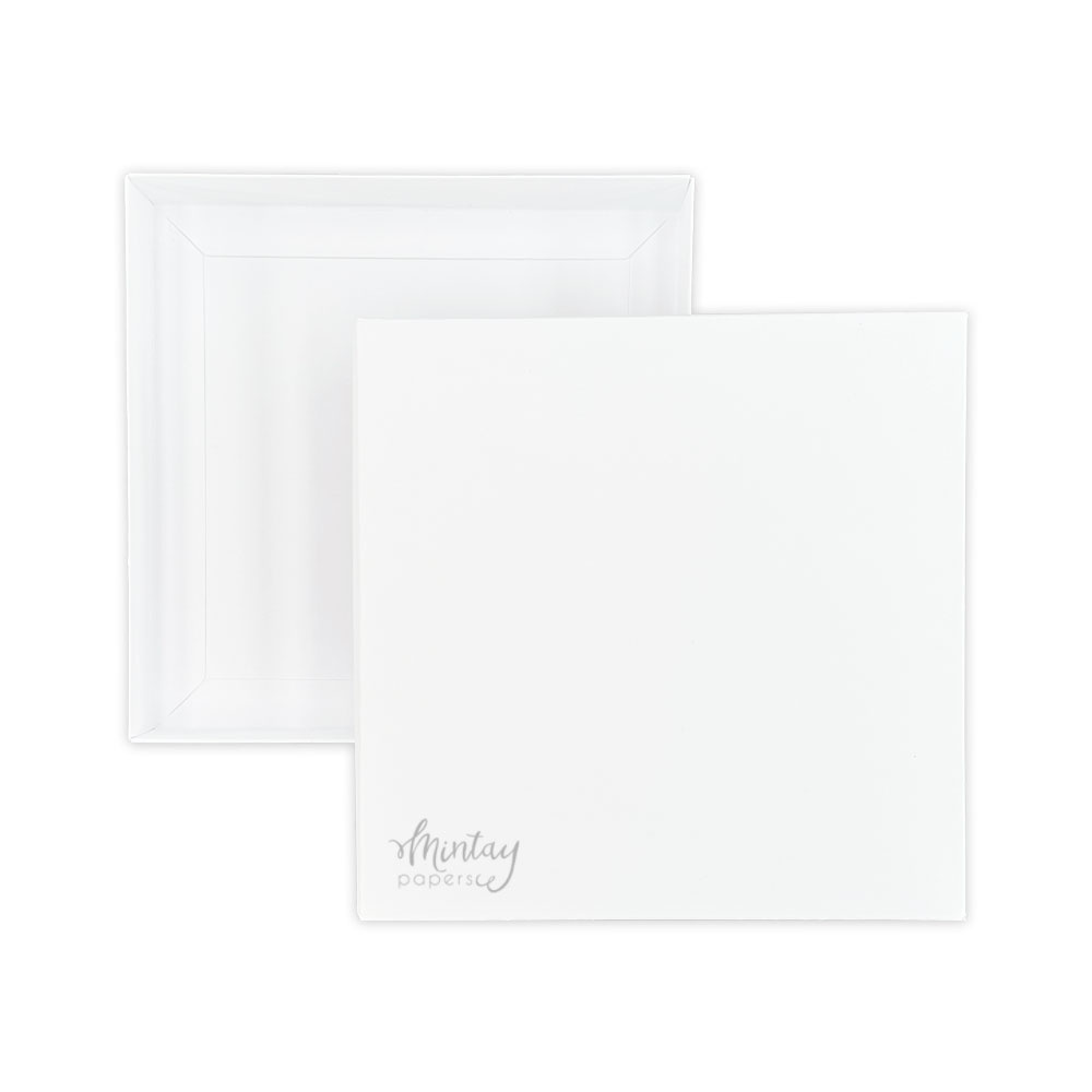 Basic Square Card Box Base White (3pcs) (MT-BASIC-B01) - Craftlines B.V.