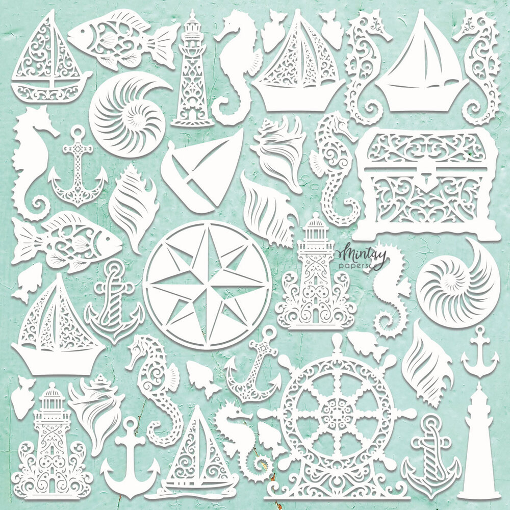 Chippies Decor 12x12 Inch Seashore Filigree (MT-CHIP2-D104 ...