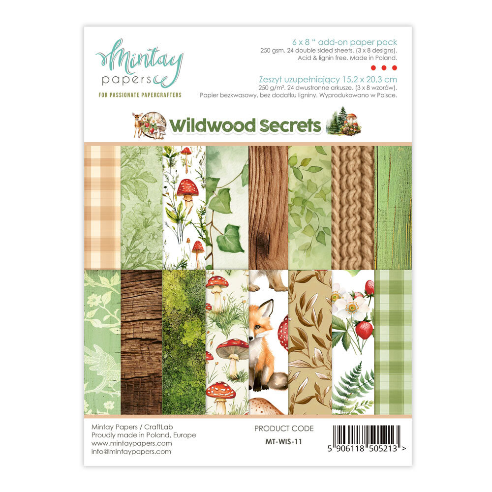 Wildwood Secrets 6x8 Inch Add-On Paper Pack (MT-WIS-11) - Craftlines B.V.