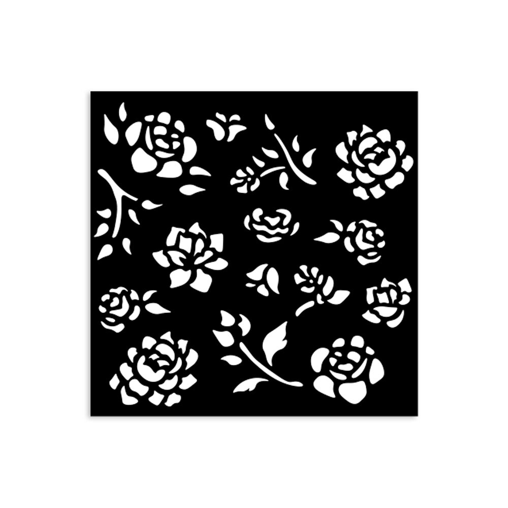 Timeless Thick Stencil 12x12cm Buds Pattern (KSTDS43) - Craftlines B.V.