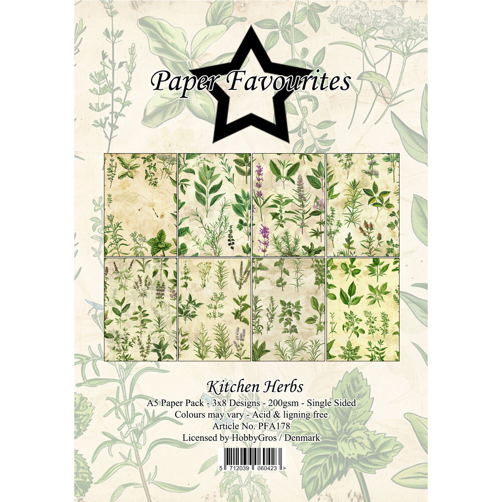 Kitchen Herbs A5 Paper Pad (PFA178) - Craftlines B.V.