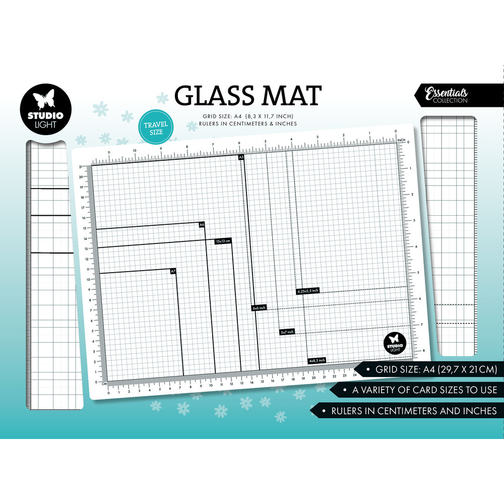 Glass Mat A4, Non-Magnetic (SL-TO-GM01) (BASIC) - Craftlines B.V.