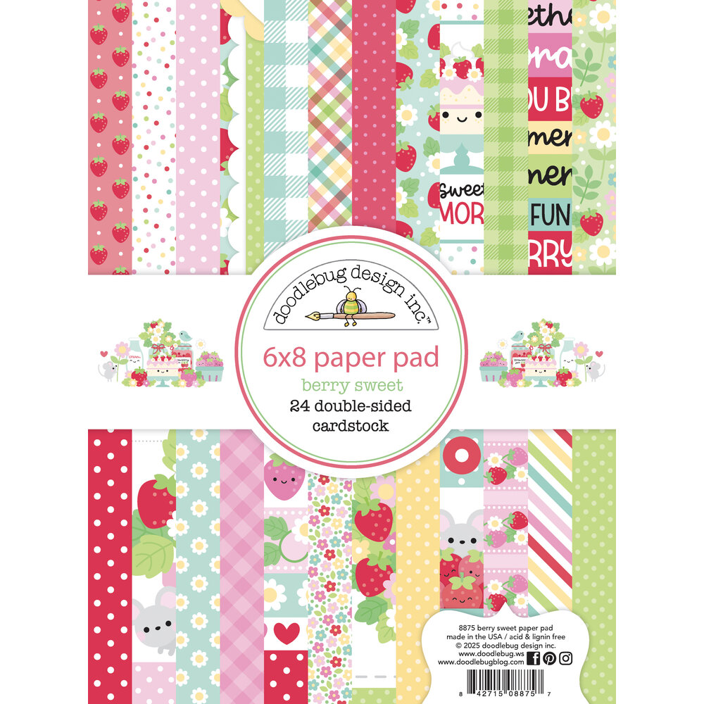 Berry Sweet 6x8 Inch Paper Pad (8875) - Craftlines B.V.
