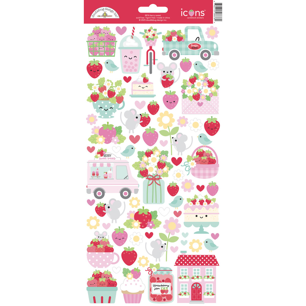 Berry Sweet Icons Stickers (8876) - Craftlines B.V.