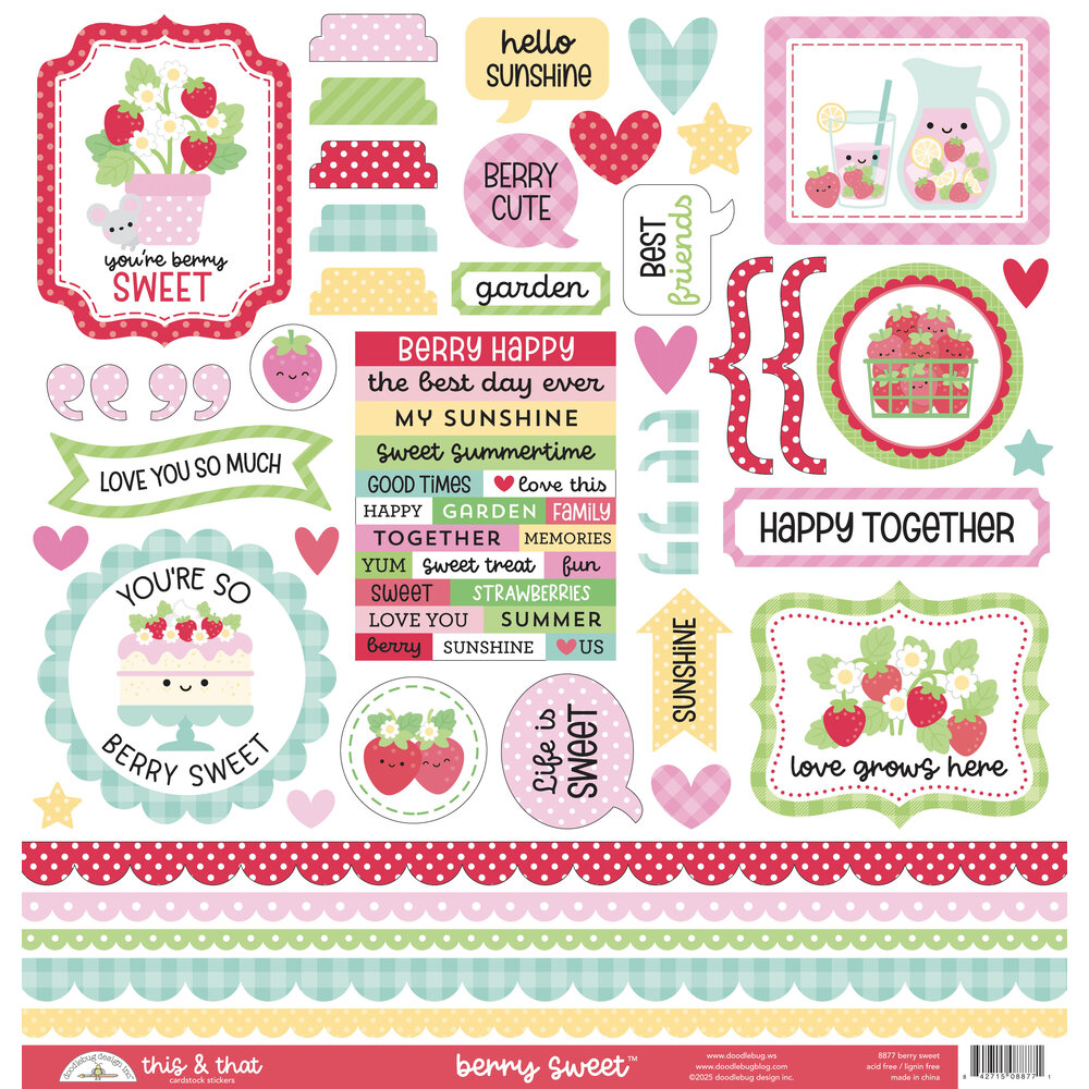 Berry Sweet This & That Stickers (8877) - Craftlines B.V.