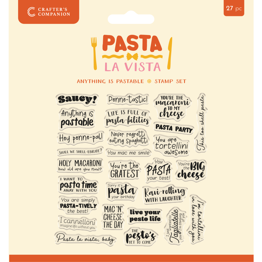 Pasta La Vista Photopolymer Stamp Anything is Pastable (CC-PLV-STP-AIP ...