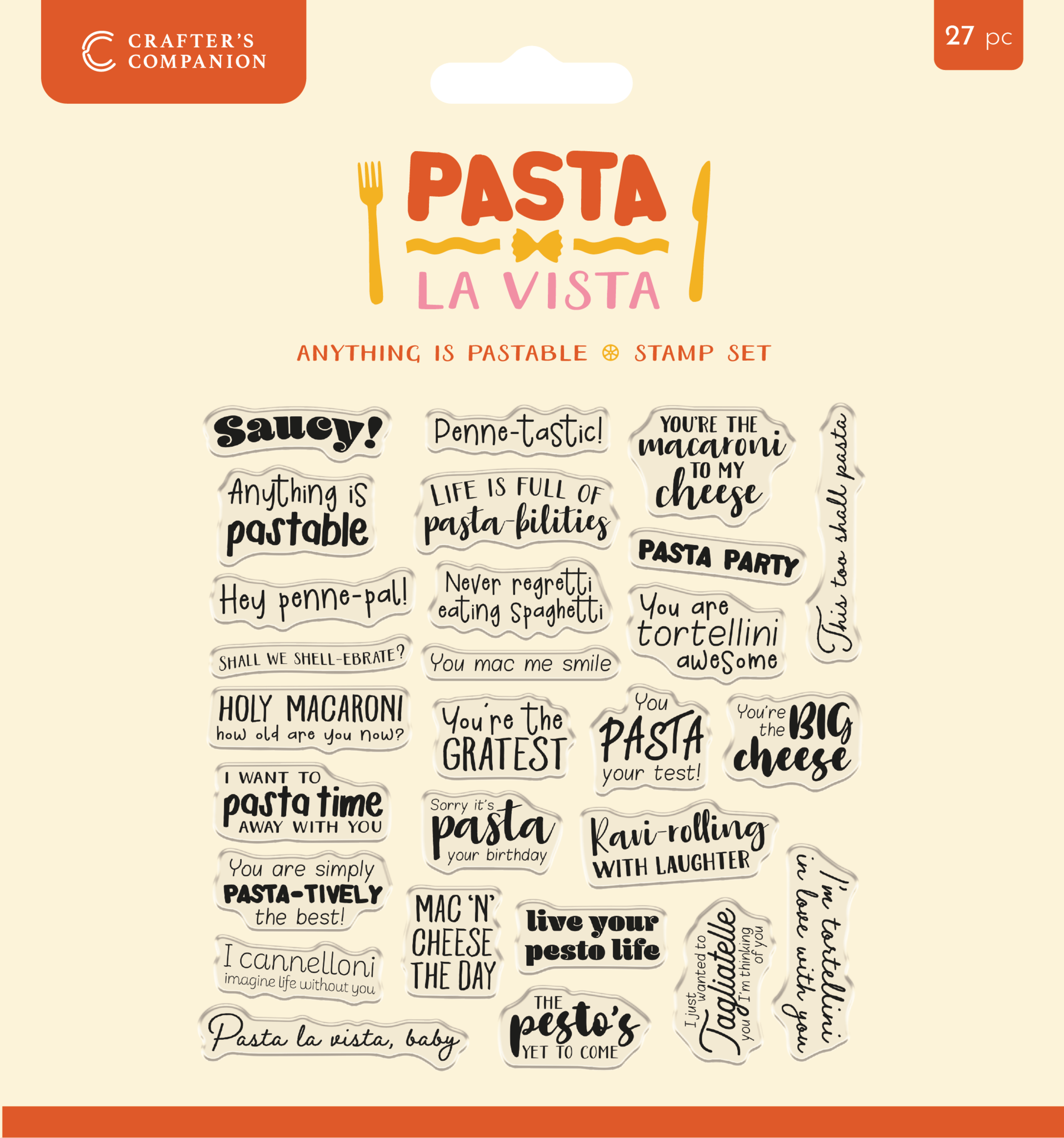 Pasta La Vista Photopolymer Stamp Anything is Pastable (CC-PLV-STP-AIP ...