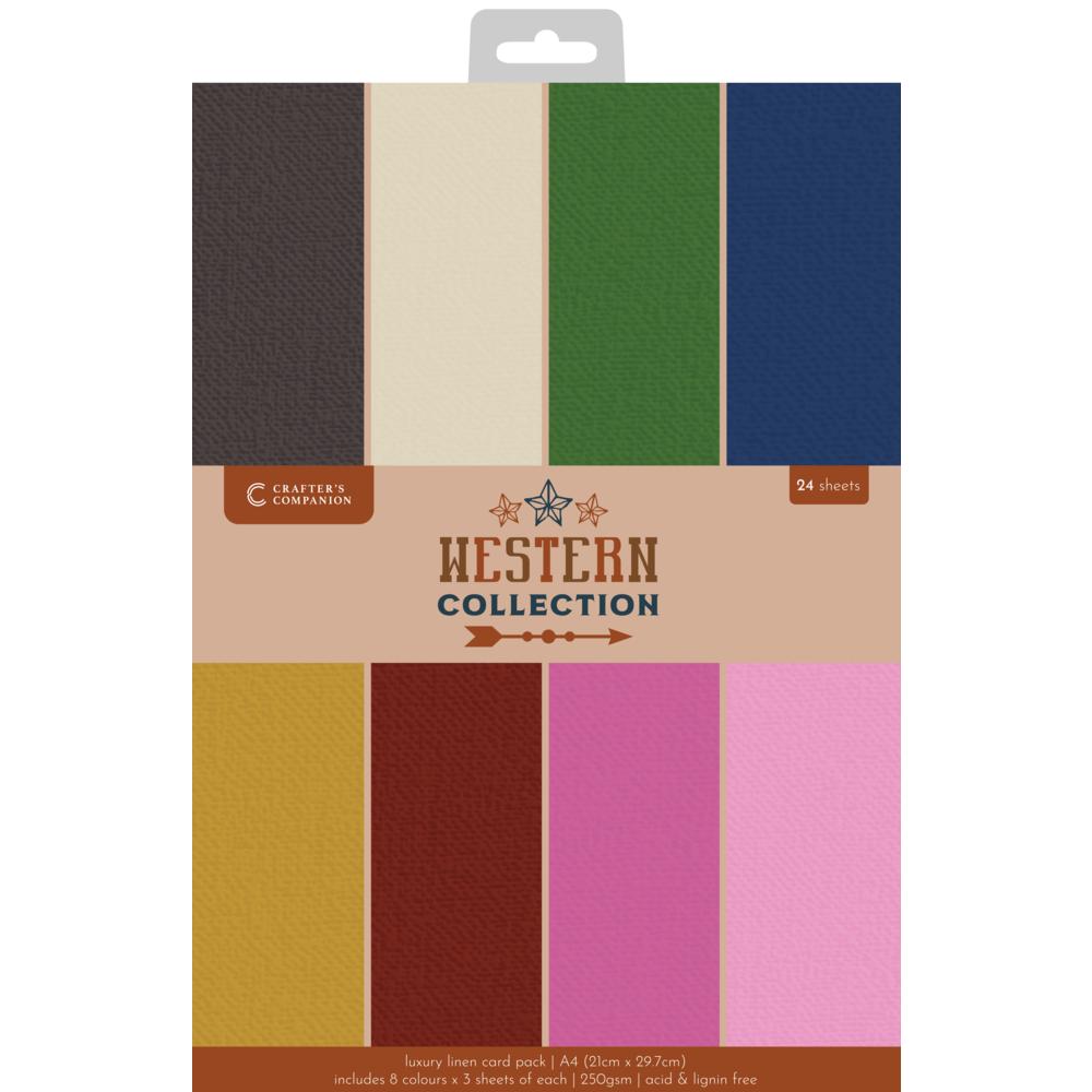 Western Collection A4 Luxury Linen Card (WC-LINEN-A4) - Craftlines B.V.