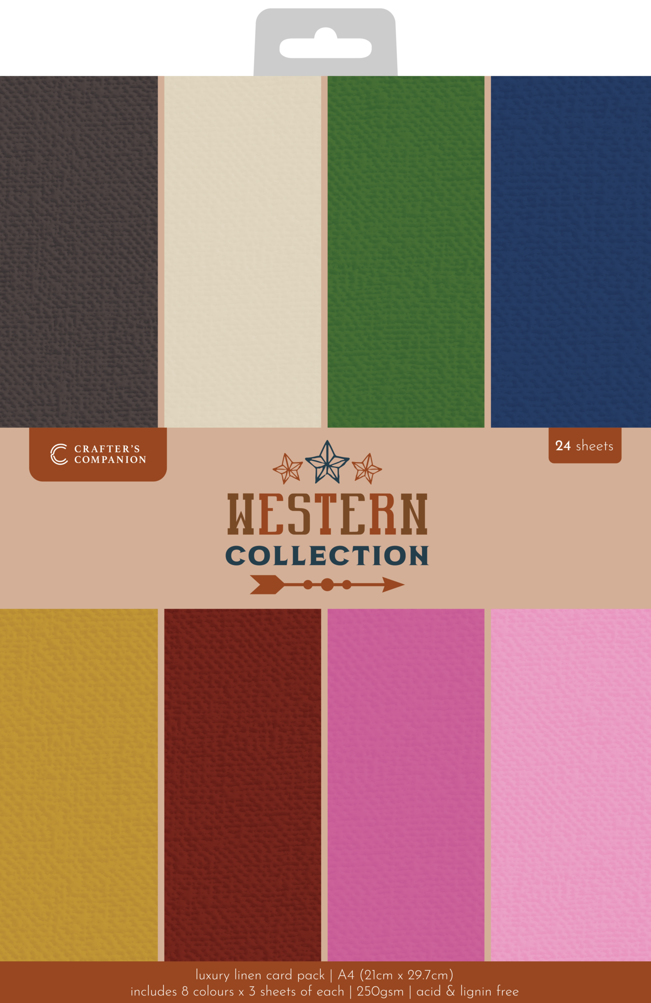 Western Collection A4 Luxury Linen Card (WC-LINEN-A4) - Craftlines B.V.