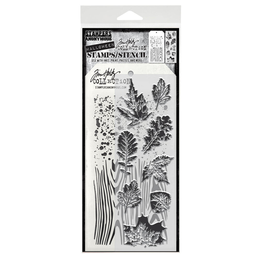 Leaf Prints Tim Holtz Stamps/Stencil (THMM167) - Craftlines B.V.