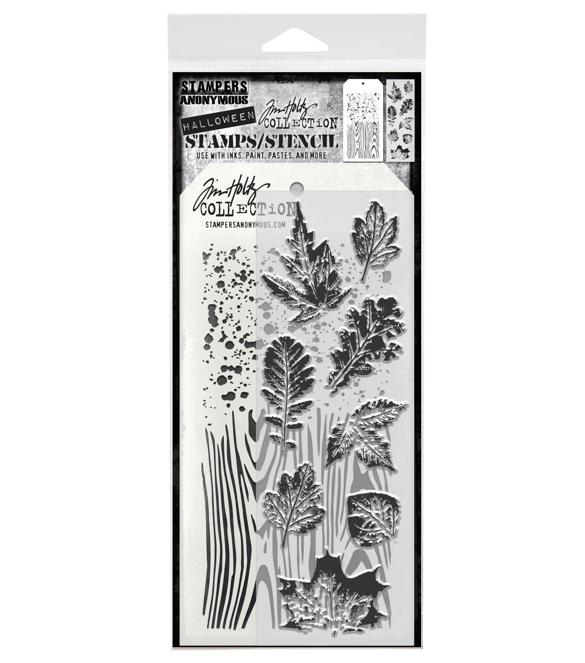 Leaf Prints Tim Holtz Stamps/Stencil (THMM167) - Craftlines B.V.